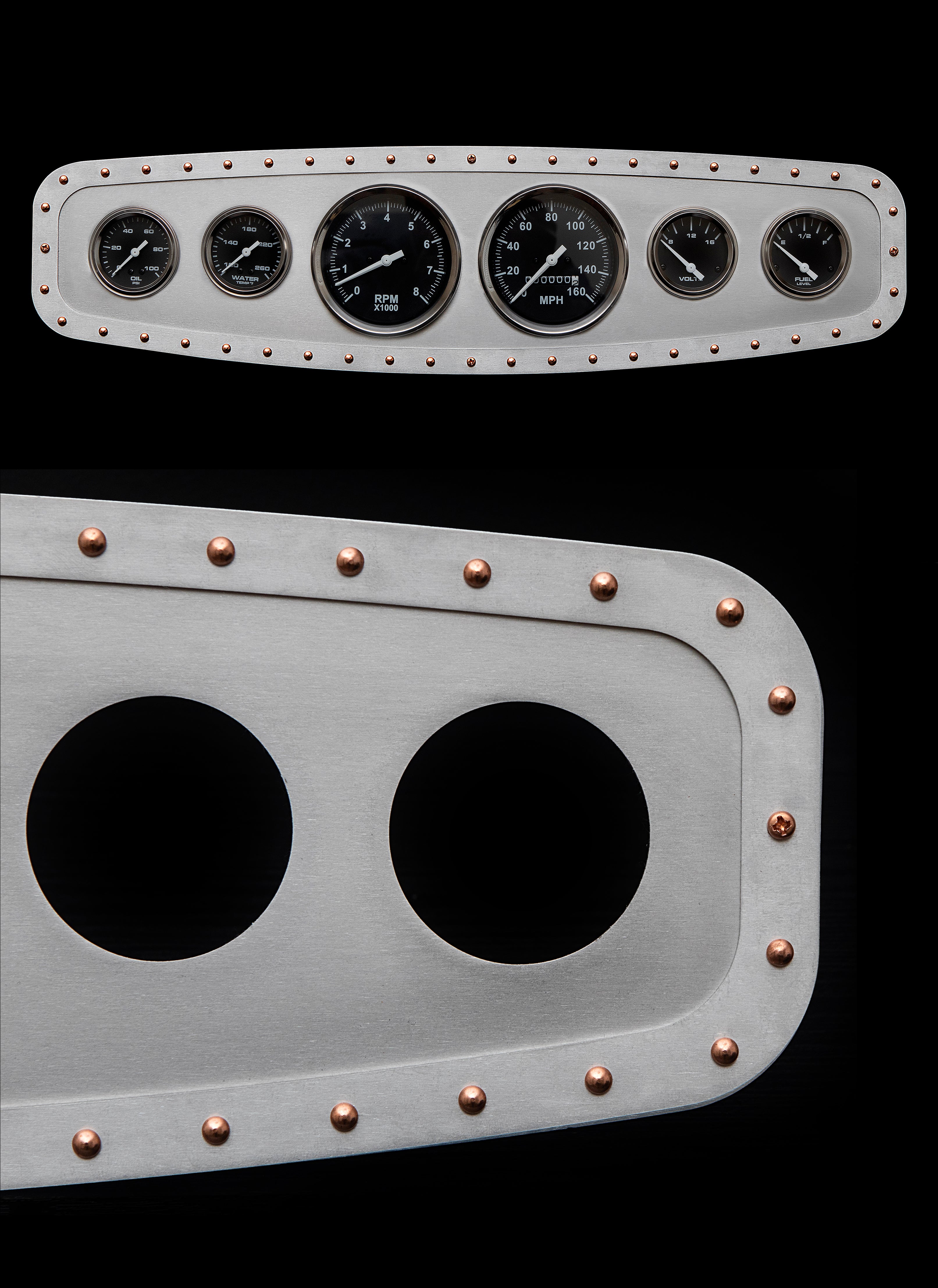 Aviation Dash Inserts - 6 Gauge Cluster – BUSH BROS HOT RODS | Custom ...