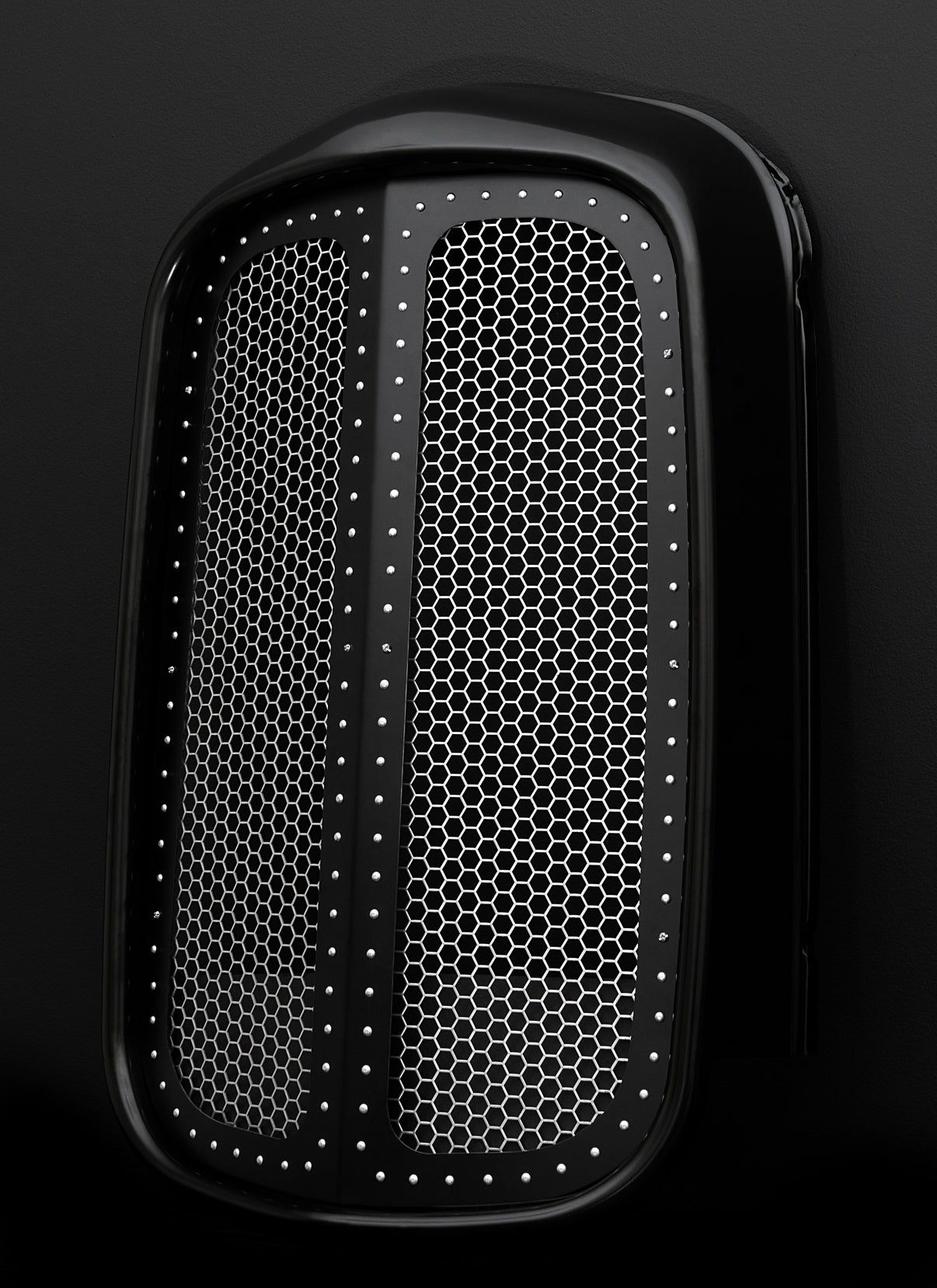 1932 Ford Black Grille Shell Frame + Silver Hex Mesh + Silver Rivets ...